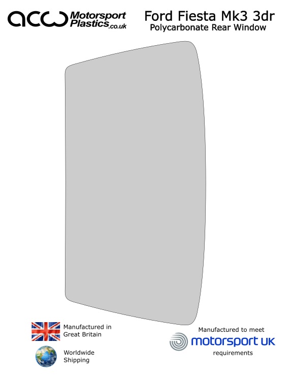 Ford Fiesta Mk3 3dr - Polycarbonate Rear Windscreen - ACW Motorsport ...